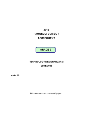 NWPA Gr 9 Tech JUNE Exam paper 2018 - MARKS: 80 DURATION: 2 Hrs. NAME ...