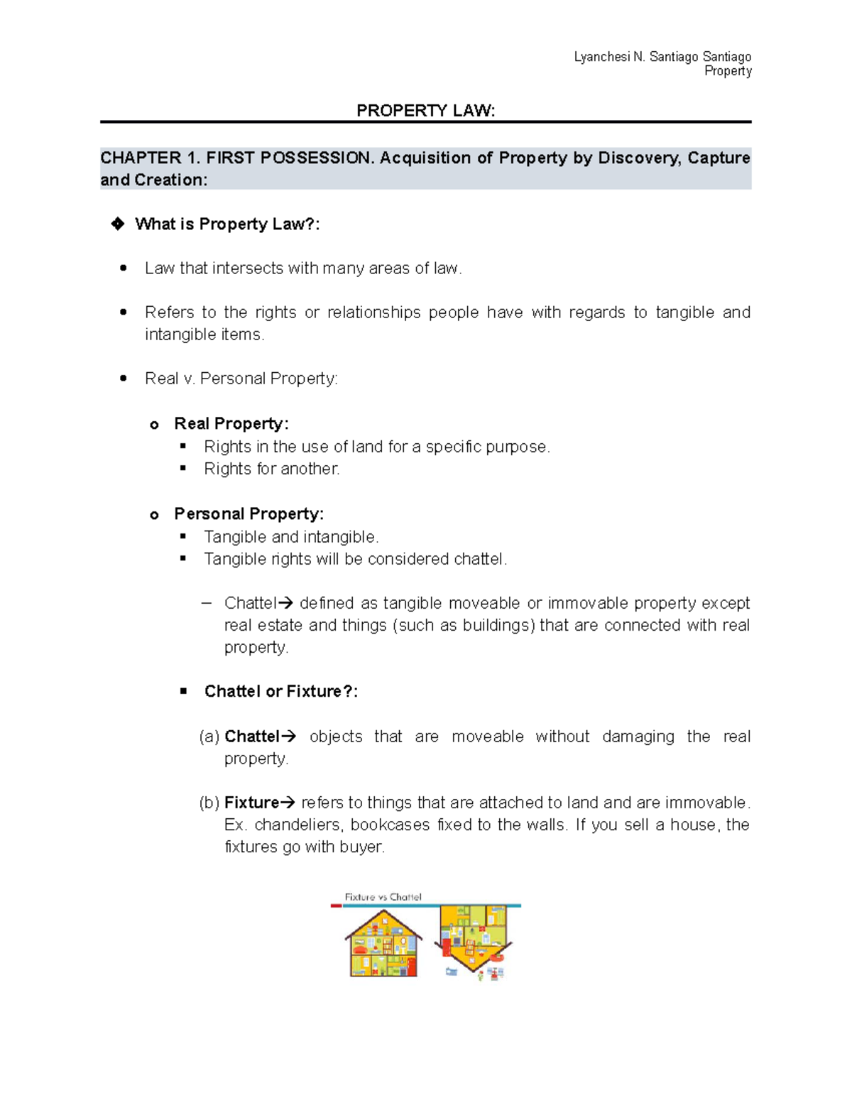 Property Outline - LAW 0653 - NSU - Studocu