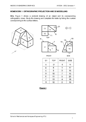 Week 4 Homework 2 - School of Mechanical and Aerospace Engineering, NTU HOMEWORK 2 ...