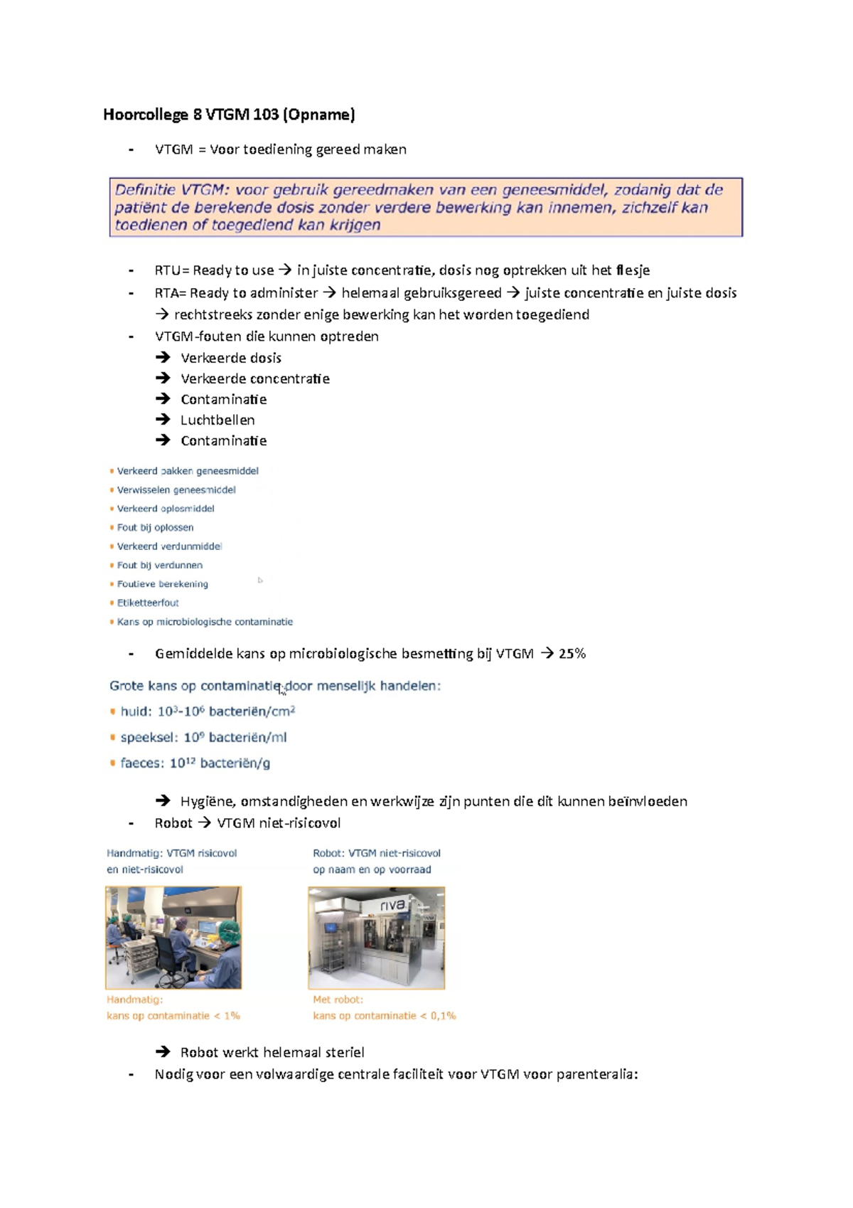 Hoorcollege 8 VTGM 103 - Hoorcollege 8 VTGM 103 (Opname) - VTGM = Voor ...