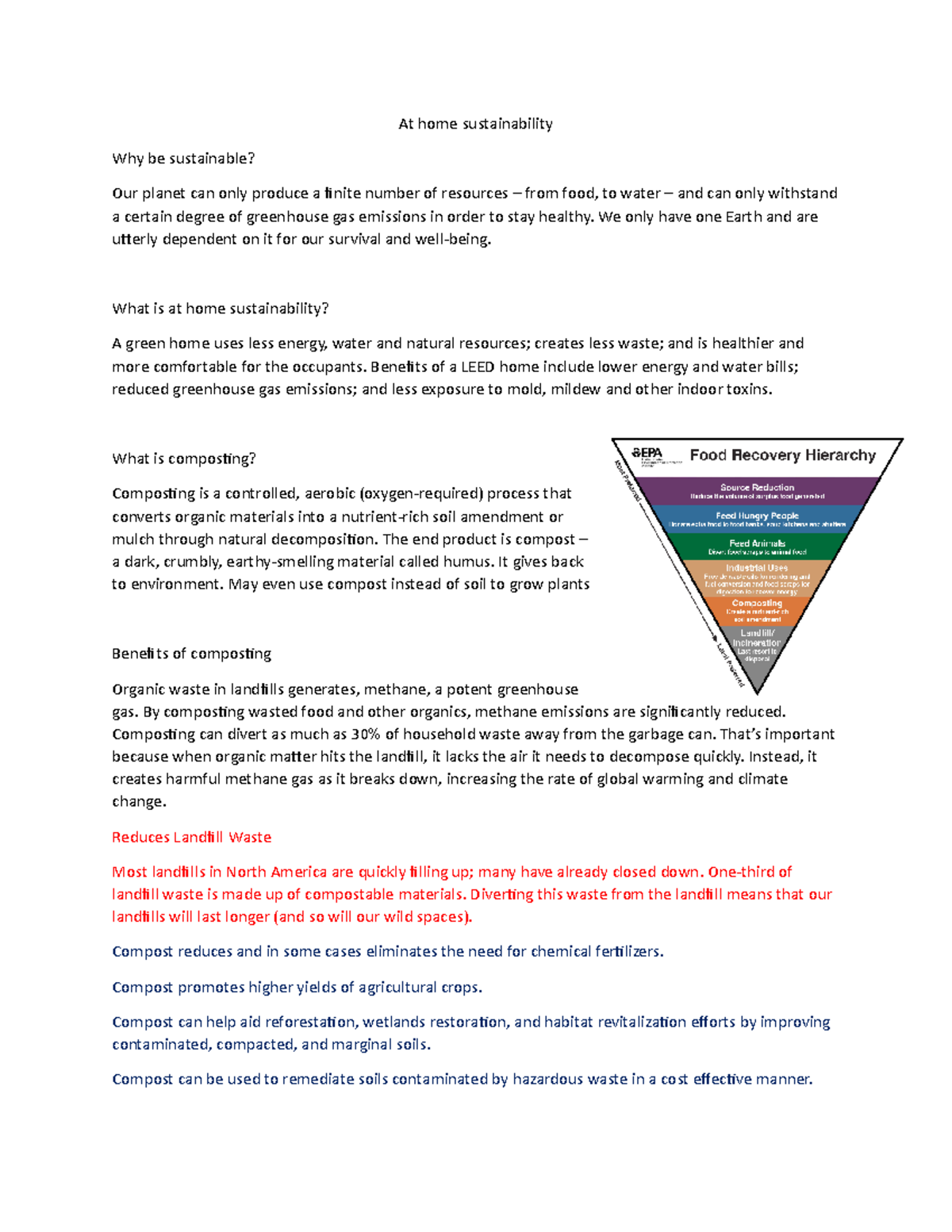 At home sustainability - We only have one Earth and are utterly ...