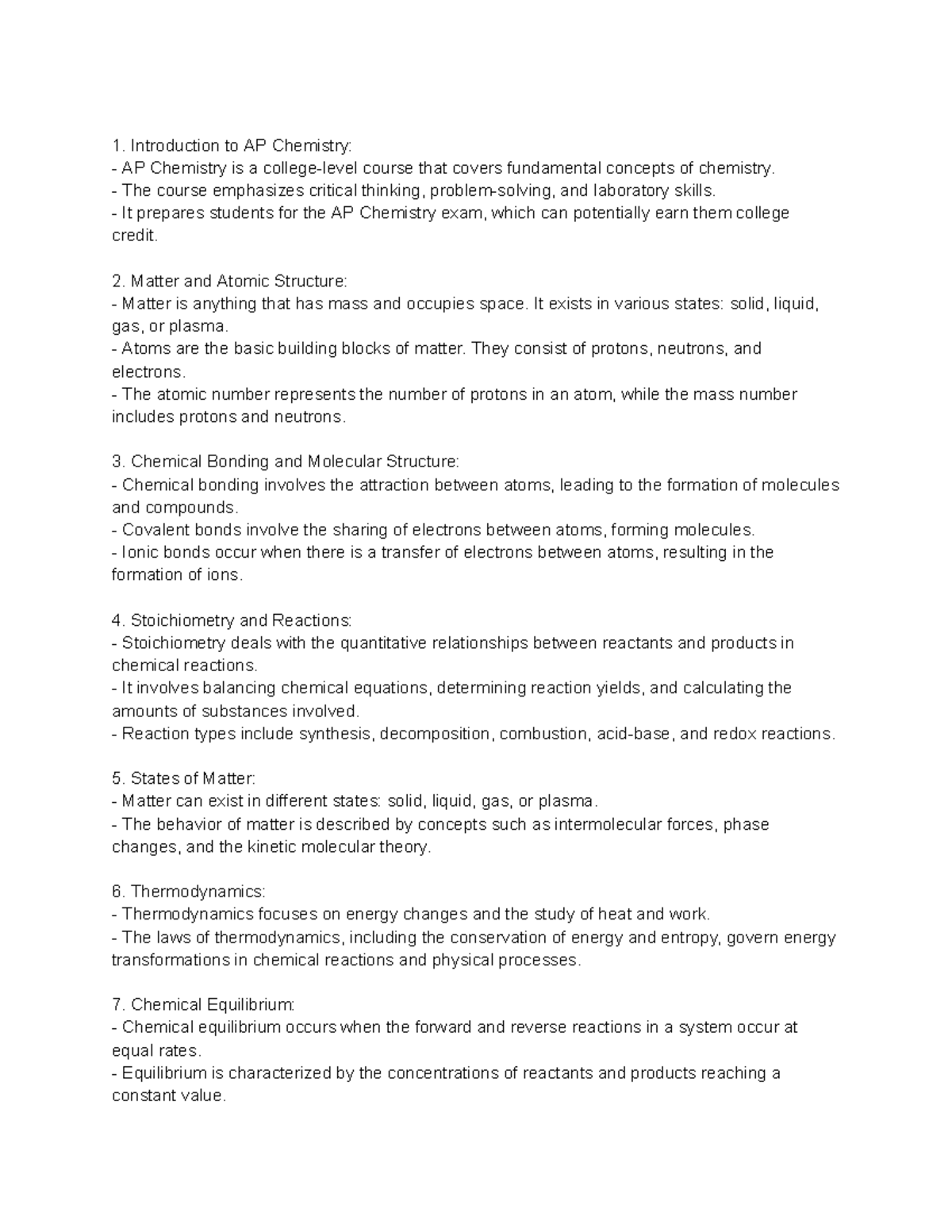 Introduction to ap chem - Introduction to AP Chemistry: AP Chemistry is ...