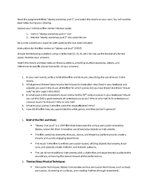 Moview review answers - Answer the following questions using a list ...