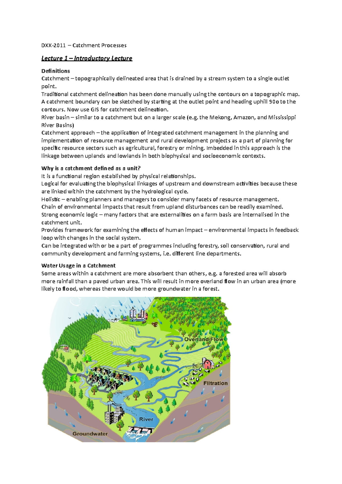 1 - Catchment Processes Intro Pt1 - DXX-2011 – Catchment Processes ...