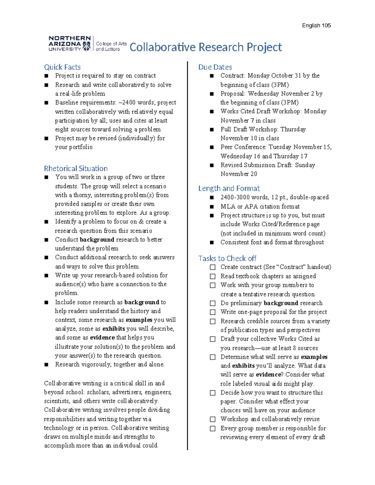 CRP - With Deadlines - Tagged - English 105 Collaborative Research ...