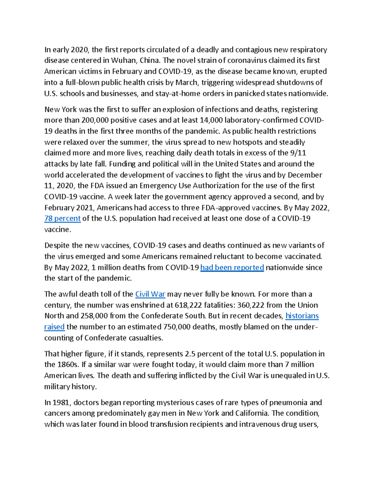 Document 1 - Kelly Crook - In early 2020, the first reports circulated ...
