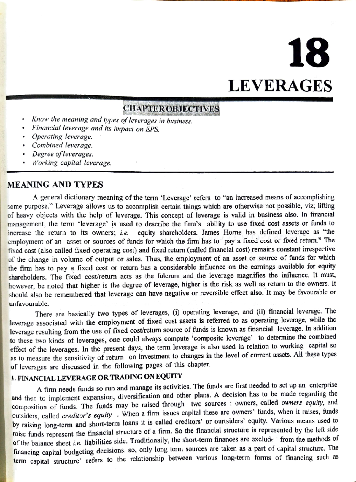 Leverage (sem-III) AFM - Know the meaning and types of leverages in ...