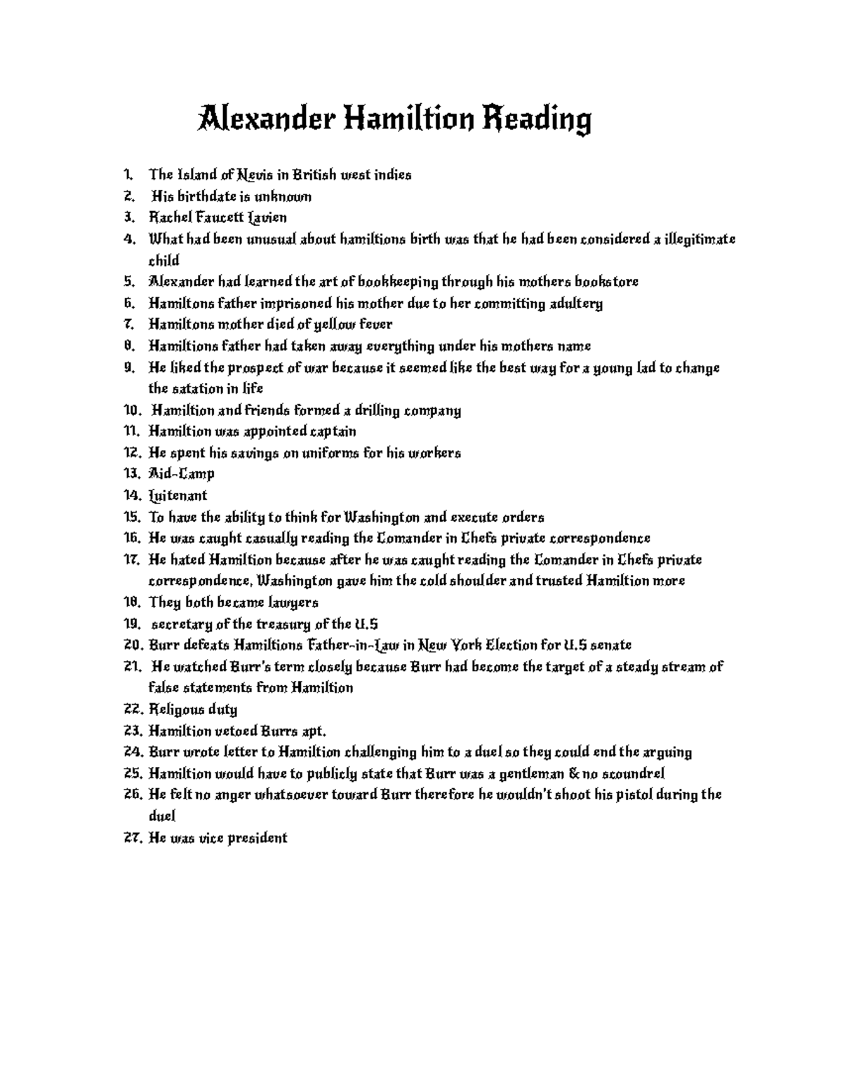 Alexander Hamilton Reading - Alexander Hamiltion Reading The Island of ...