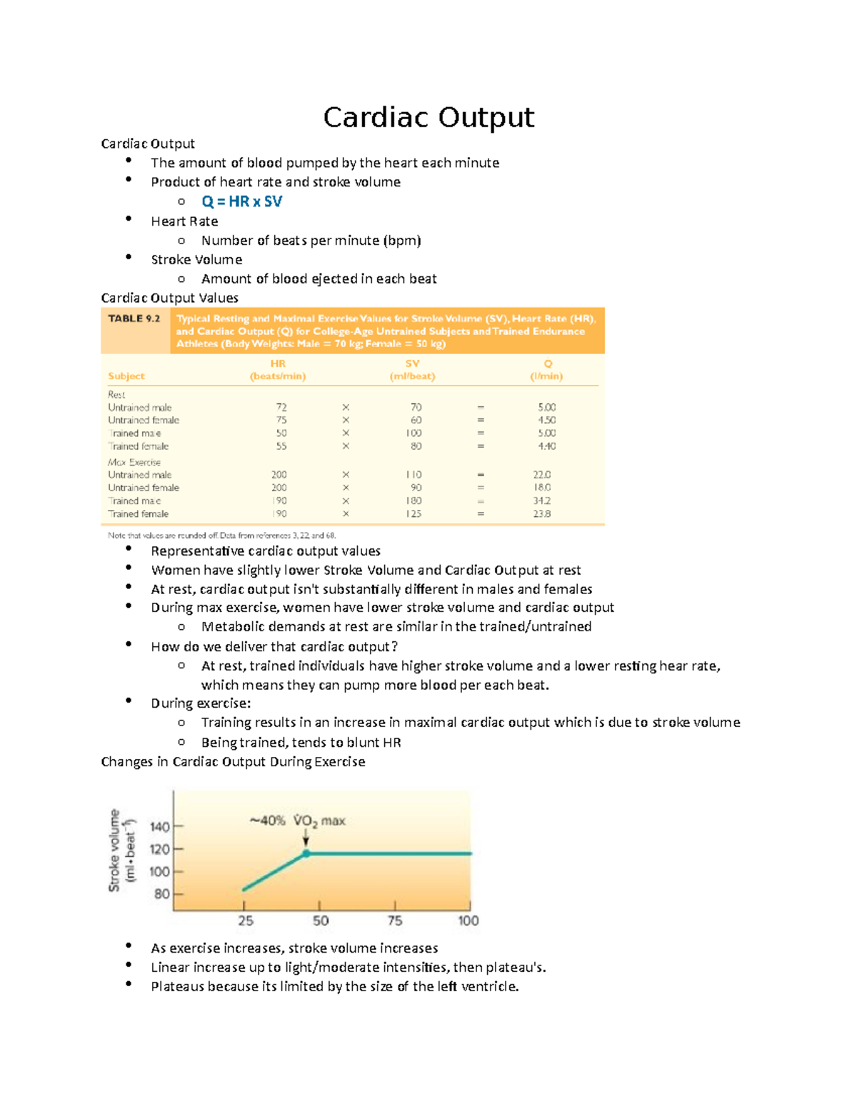 CARDIAC OUTPUT LEC - Cardiac Output Cardiac Output The amount of blood ...