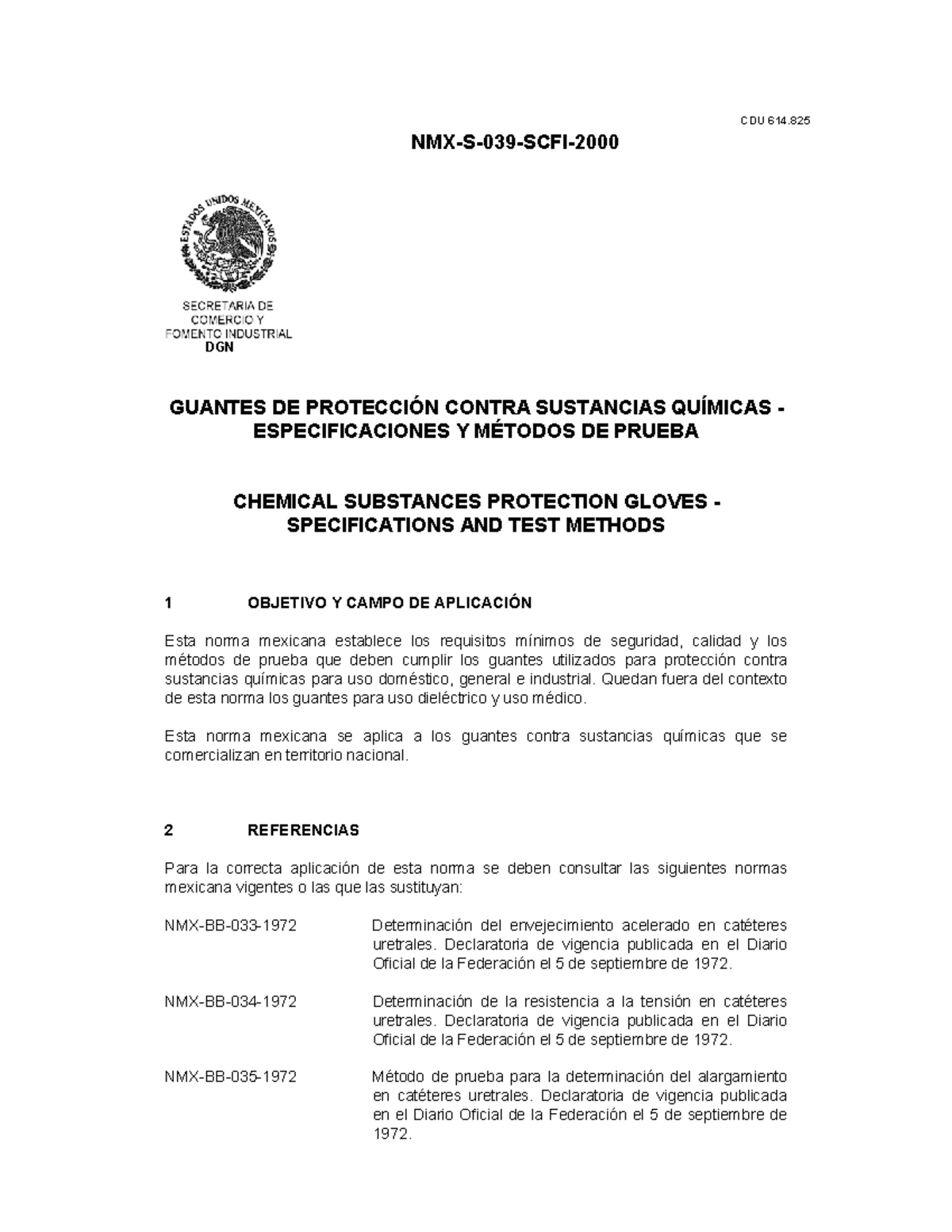 NMX-S-039-SCFI-2000 , Guantes DE Protección Contra Sustancias Químicas ...