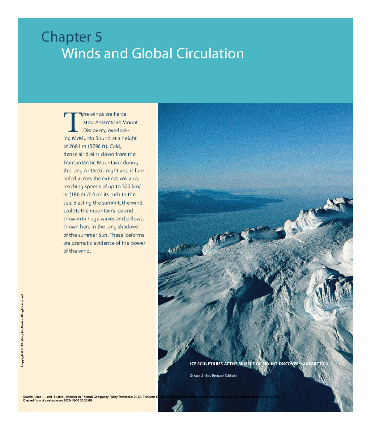 Reading Week 3 Winds and Global Circulation Strahler - ©Yann Arthus ...