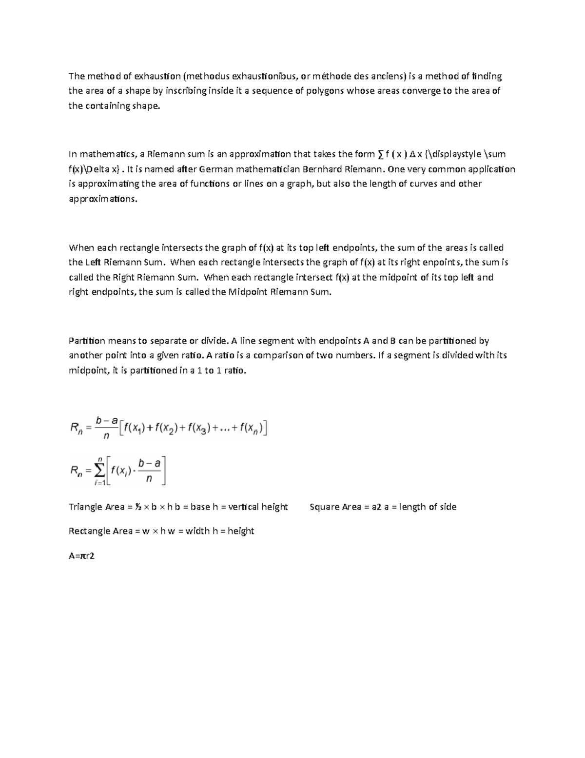 Calc assign - Differential Calculus - The method of exhaustion ...