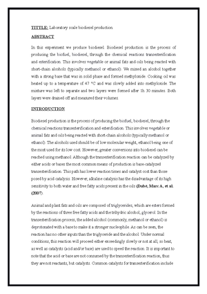 BCH 313 PRAC 5 - TITLE : Spectrophotometric quantitation of antioxidant ...