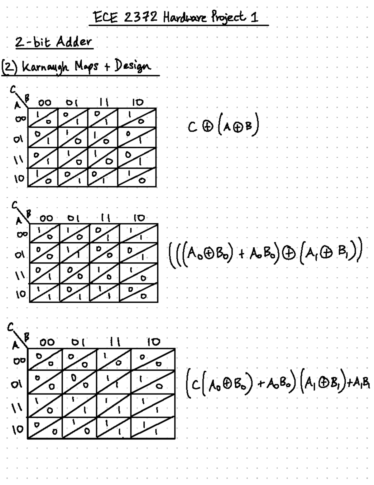 ECE 2372 Hardware Project 1 - ICE 2372 Hardware Project 1 2-bit Adder ...