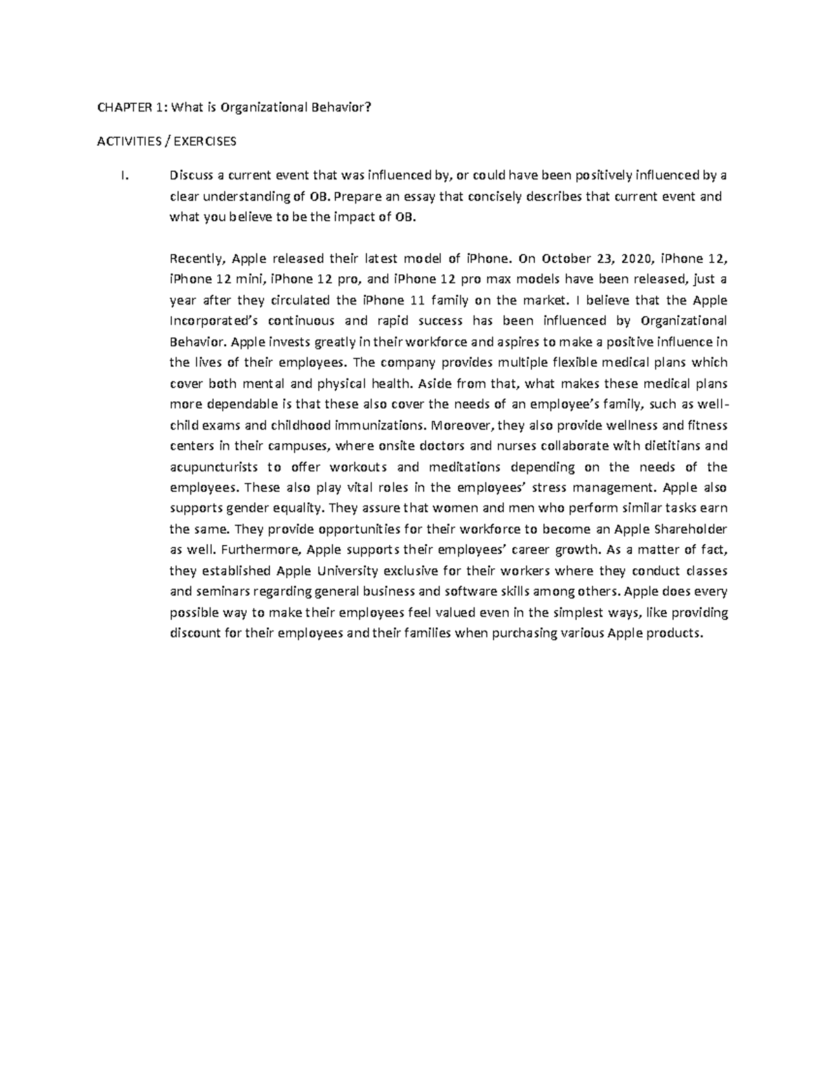 Chapter 1 What is Organizational Behavior - Human Behavior in ...