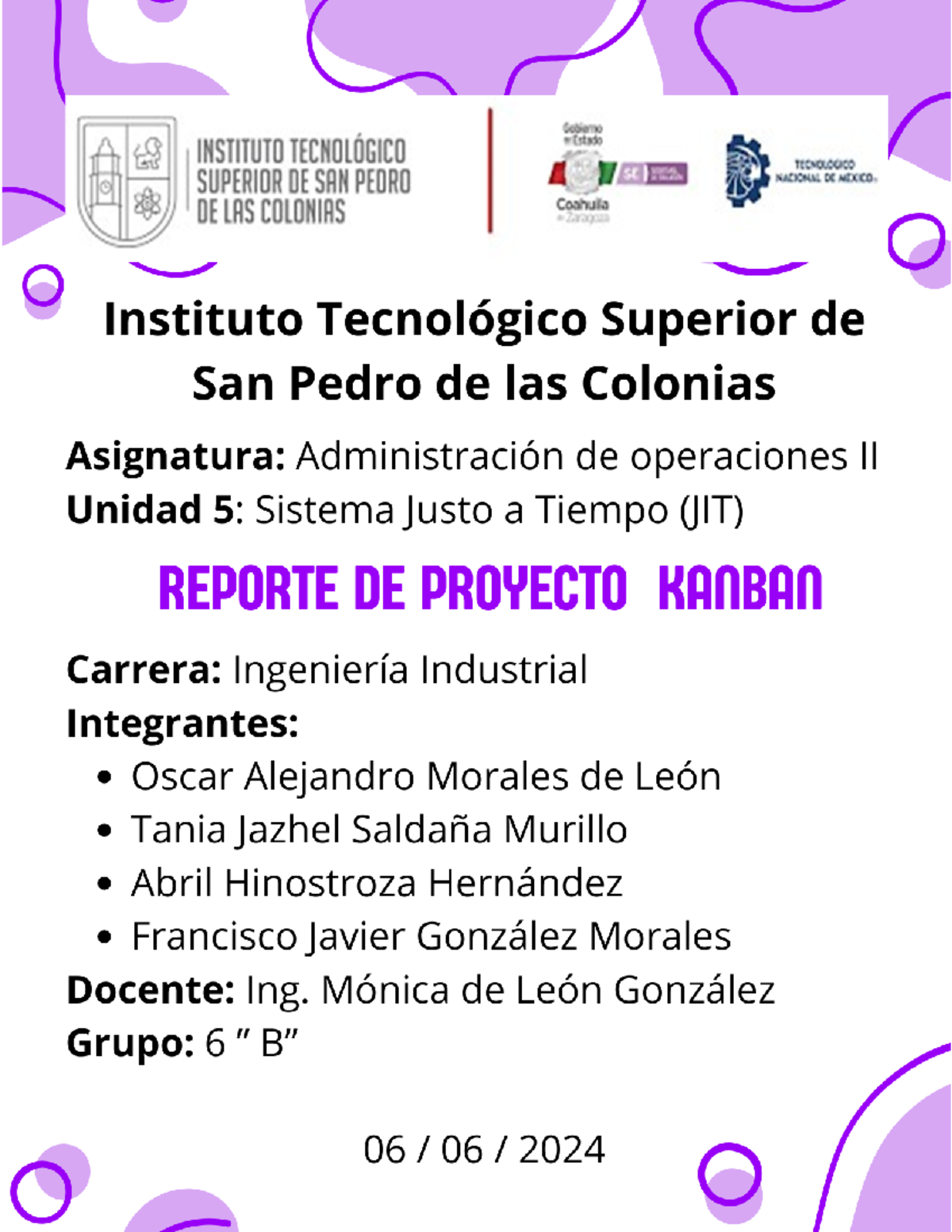 U4T1 - Reporte y Exposición Kanban - Marco Teórico Just In Time ...