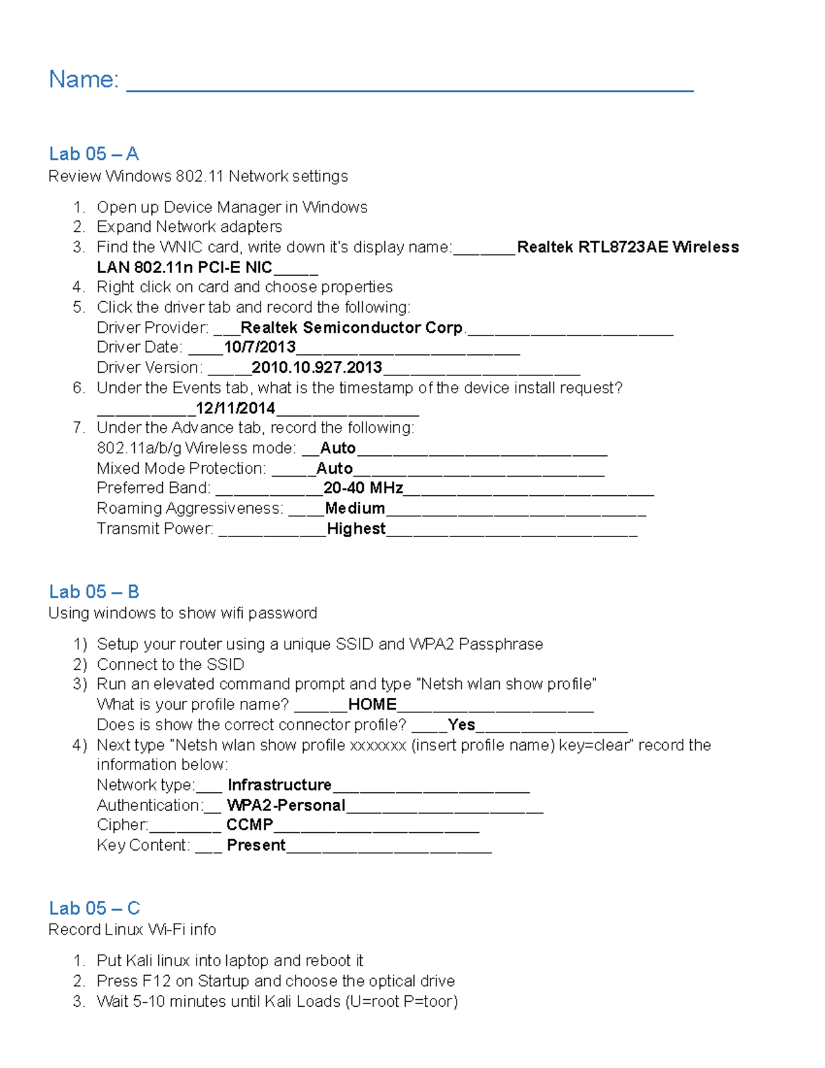 Lab 05(Solved) - Assigment - Name ...