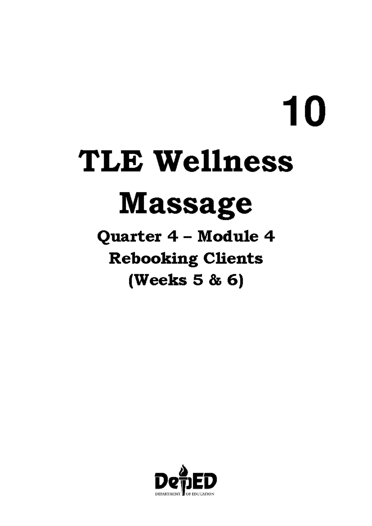4 Q4 TLE Wellness Massage - 10 TLE Wellness Massage Quarter 4 – Module ...