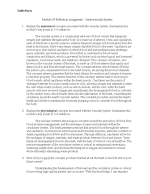 A+P II Module 4 Reflection Assignment - Explain the anatomical concepts associated with the ...