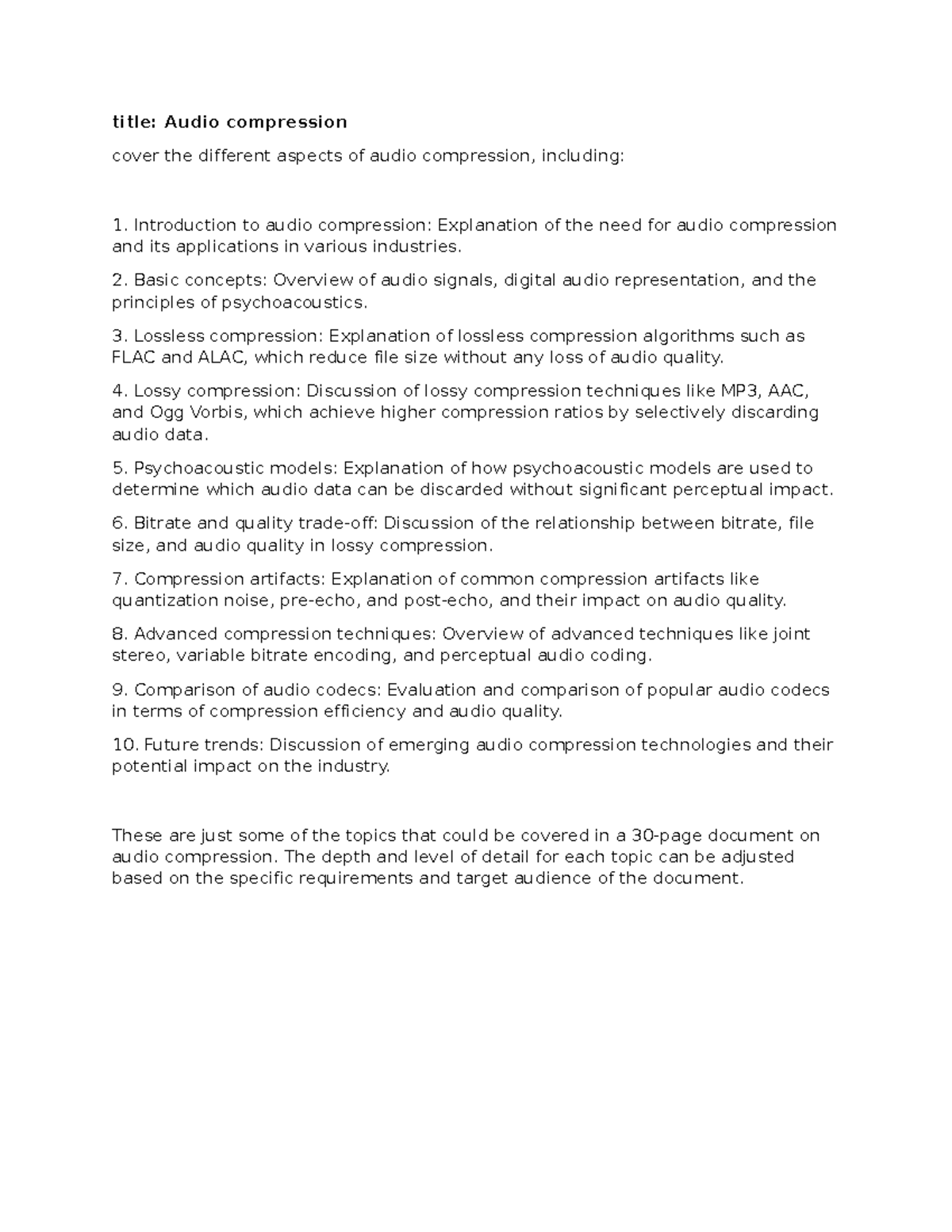 Audio compression - Advanced Multimedia Systems - JJU - Studocu