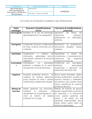Actividad n° 1. Detectar e intervenir los problemas lectores en el aula ...