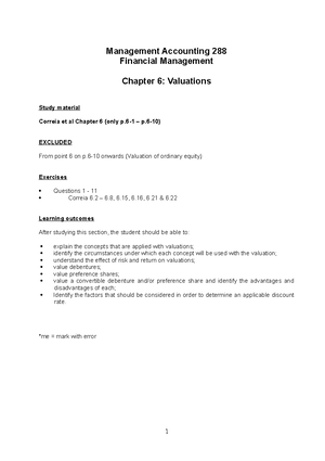 Formulas - Summary Management Accounting - Working capital formulas Net ...