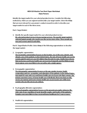 HCM 325 Module Two Assignment 2024 - HCM 325 Module Two Assignment ...