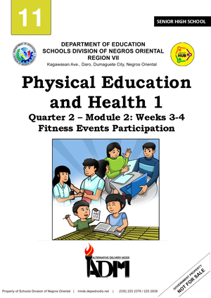 Health Optimizing Physical Education Quarter 2 Module 1 - Health Optimizing Physical Education 1 ...