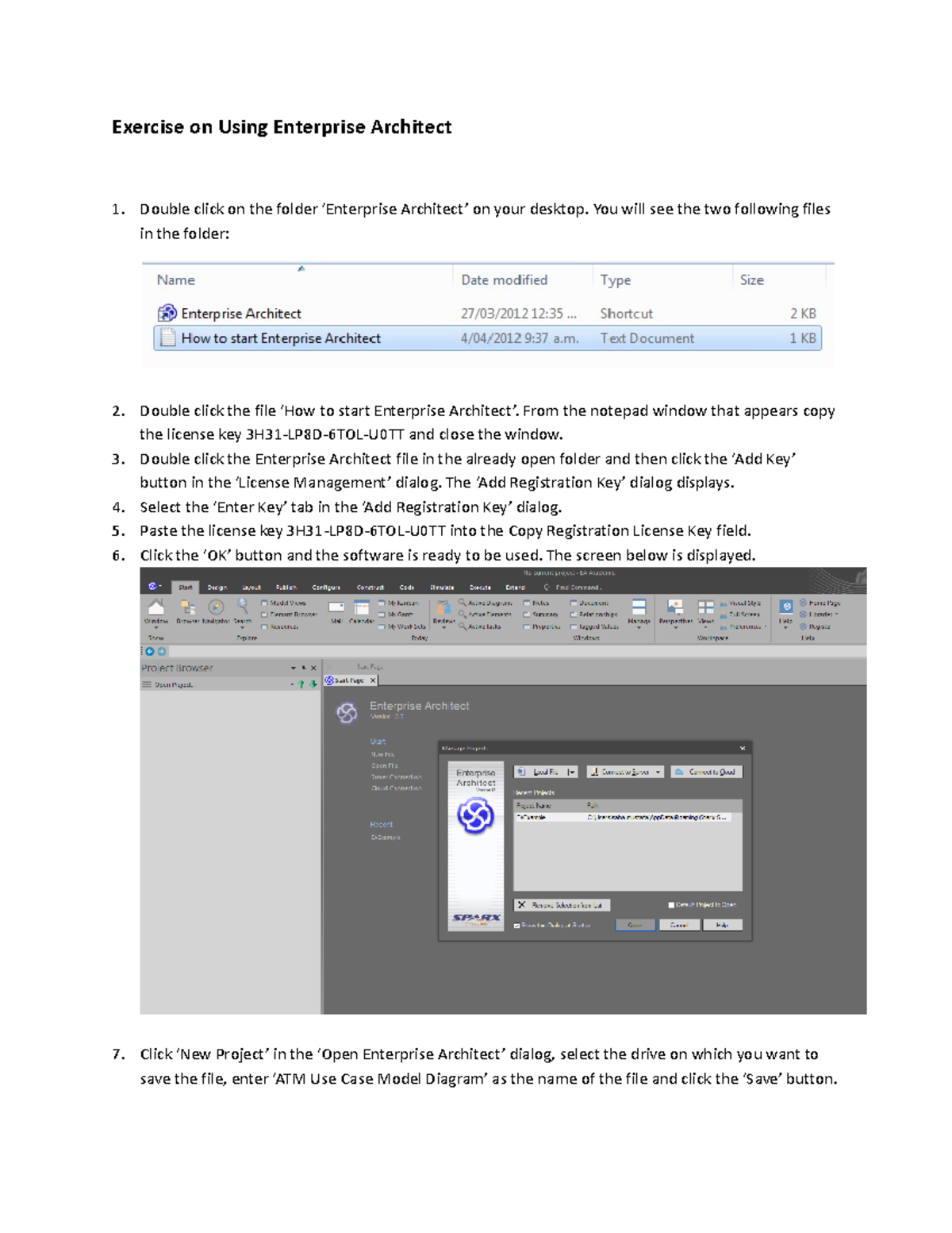 Exercise on Using Enterprise Architect - Exercise on Using Enterprise ...