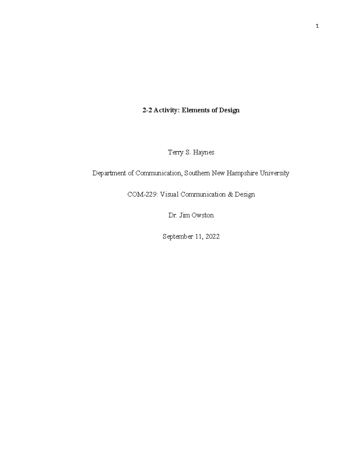 2-2 Activity Elements of Design - 2-2 Activity: Elements of Design ...