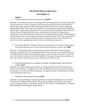 Patho Module I What you need to know - Module I Study Guide (What you ...