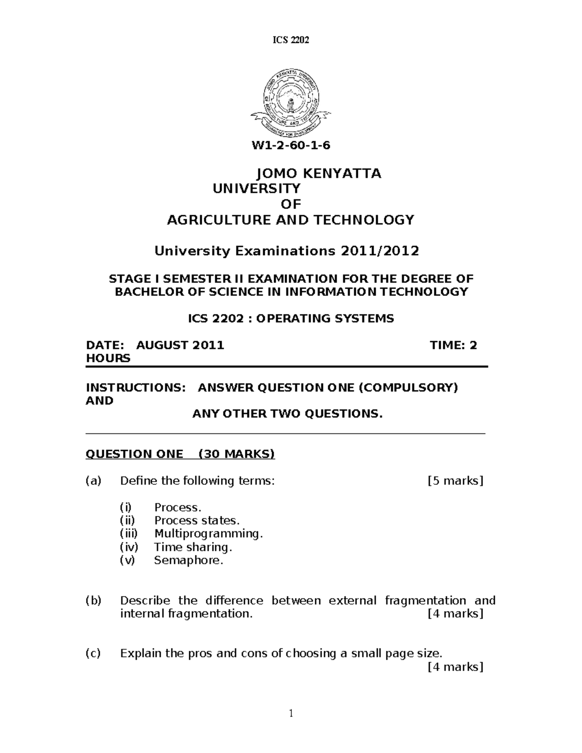 ICS 2202 ( Karen)-1 - Past paperwork - ICS 2202 W1-2-60-1- JOMO ...