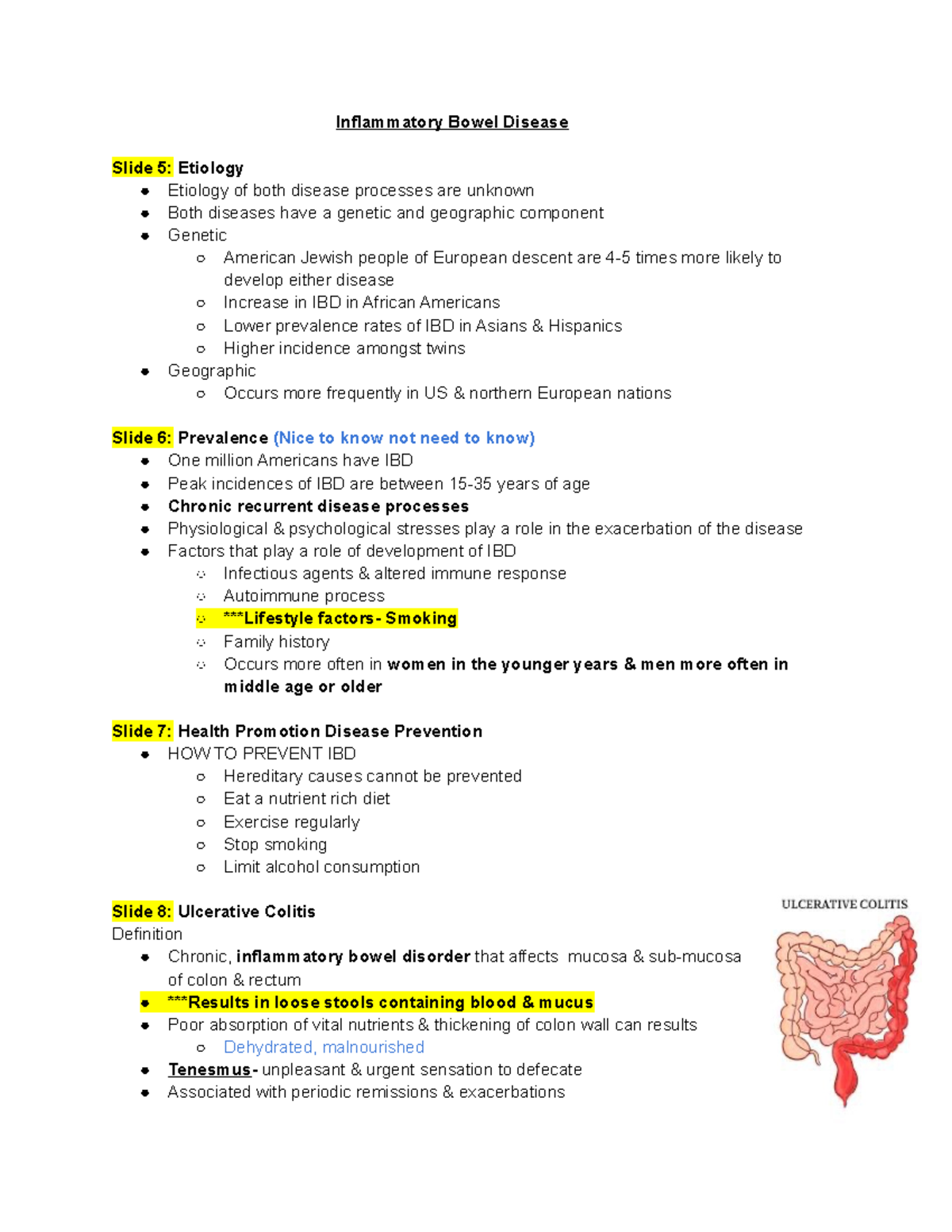 Inflammatory Bowel Disease - Inflammatory Bowel Disease Slide 5 ...