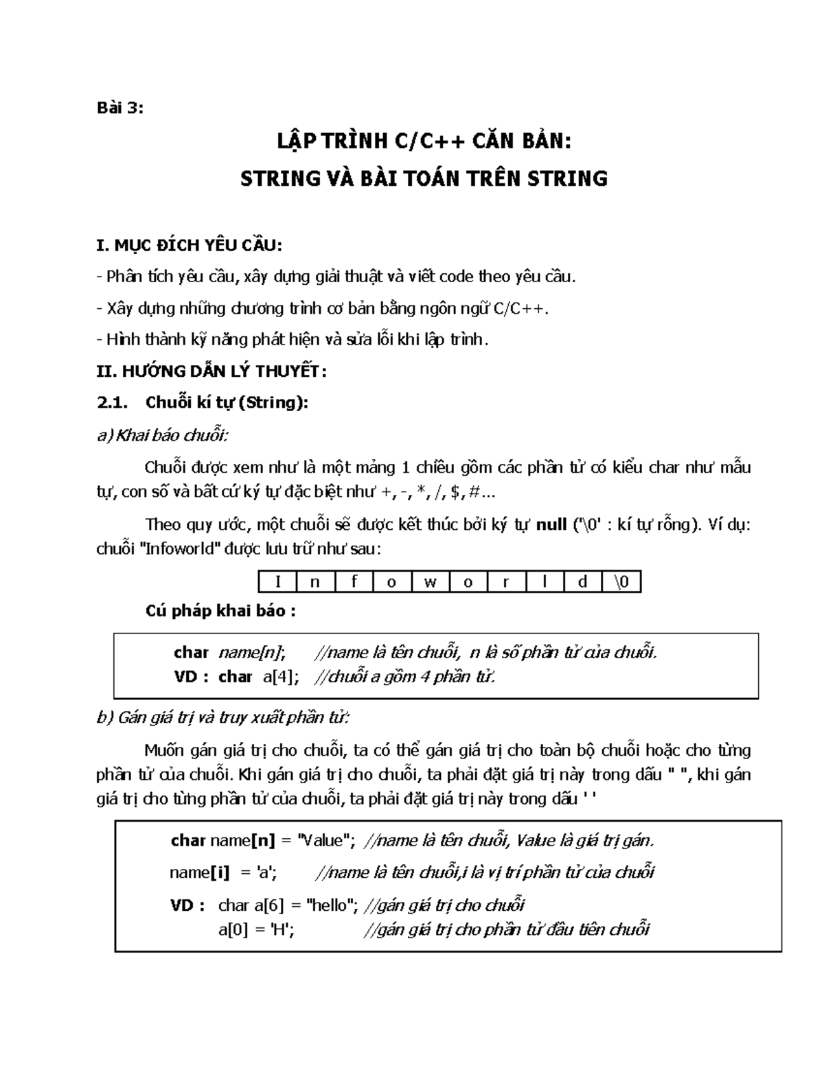 BAI THUC HANH 3 - String - adc - Bài 3 : LẬP TRÌNH C/C++ CĂN BẢN ...