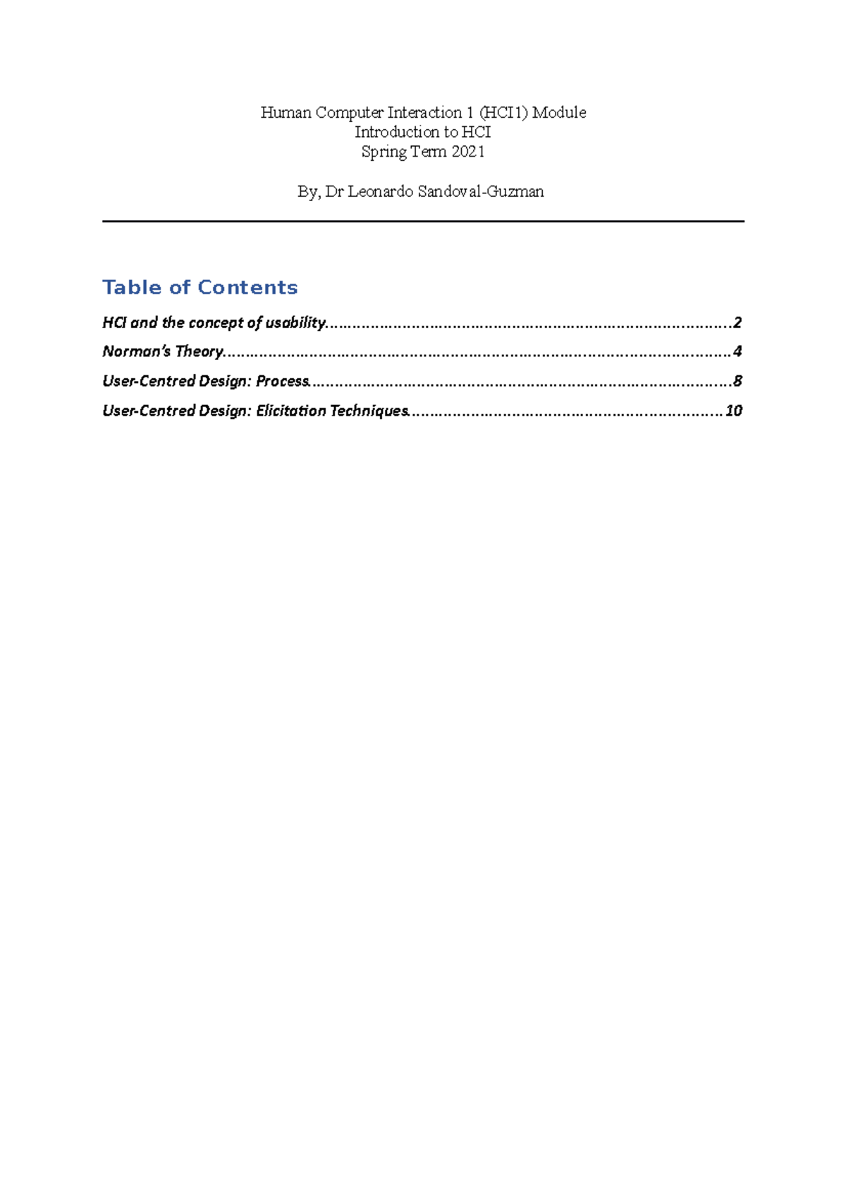 Human Computer Interaction 1 - - Studocu