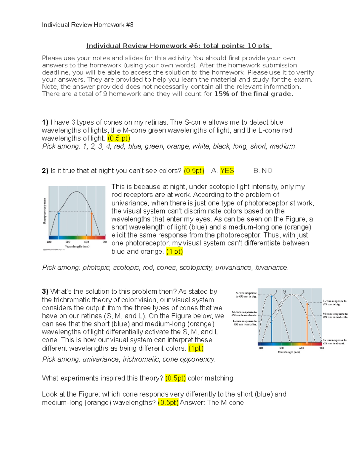 Individual Review Homework #8 for students - Individual Review Homework ...