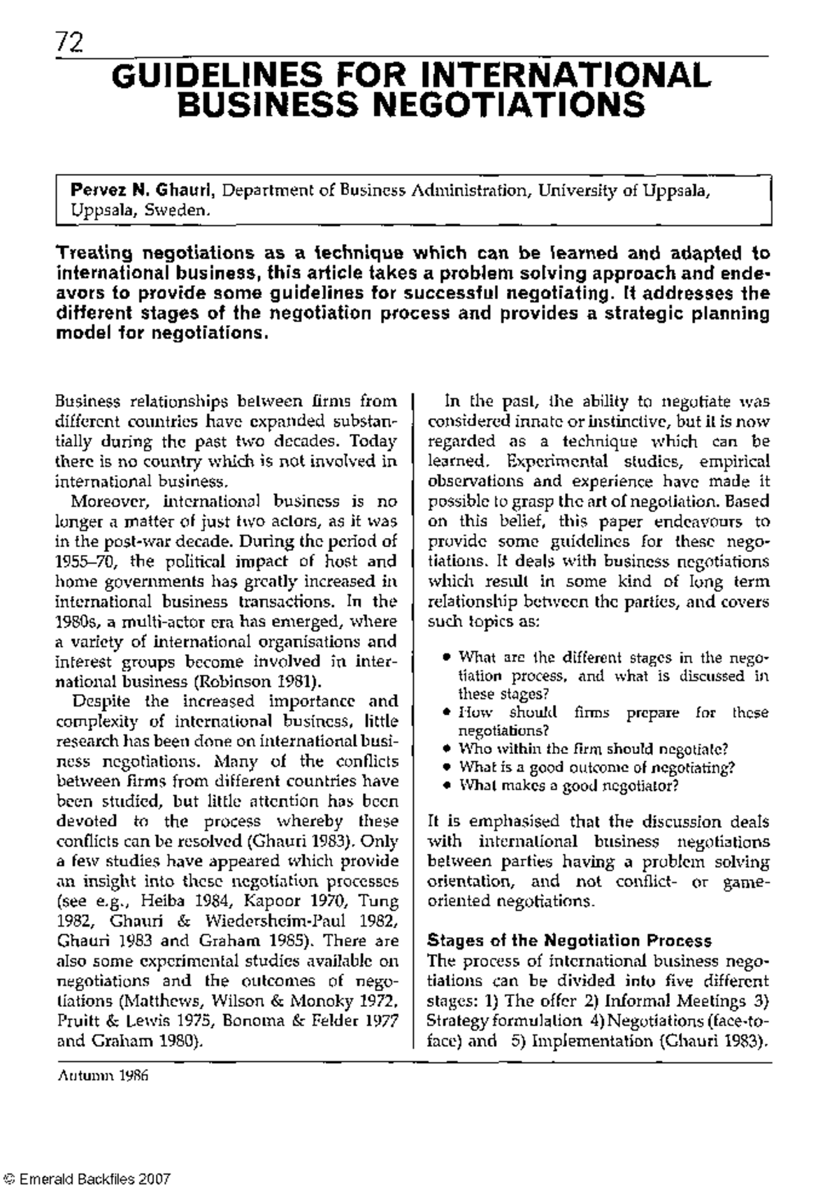 Negociacion 2 - interesante - GUIDELINES FOR INTERNATIONAL BUSINESS ...