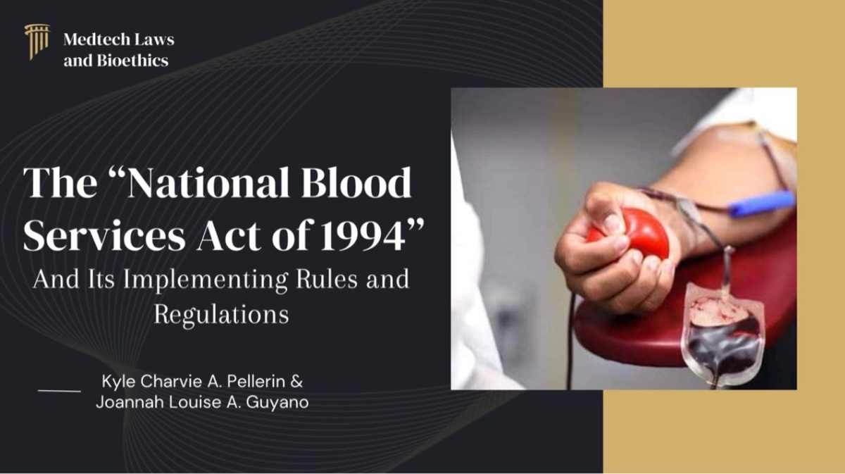 R.A. 7719 - Medtech Laws and Bioethics The Blood Services Act of And ...