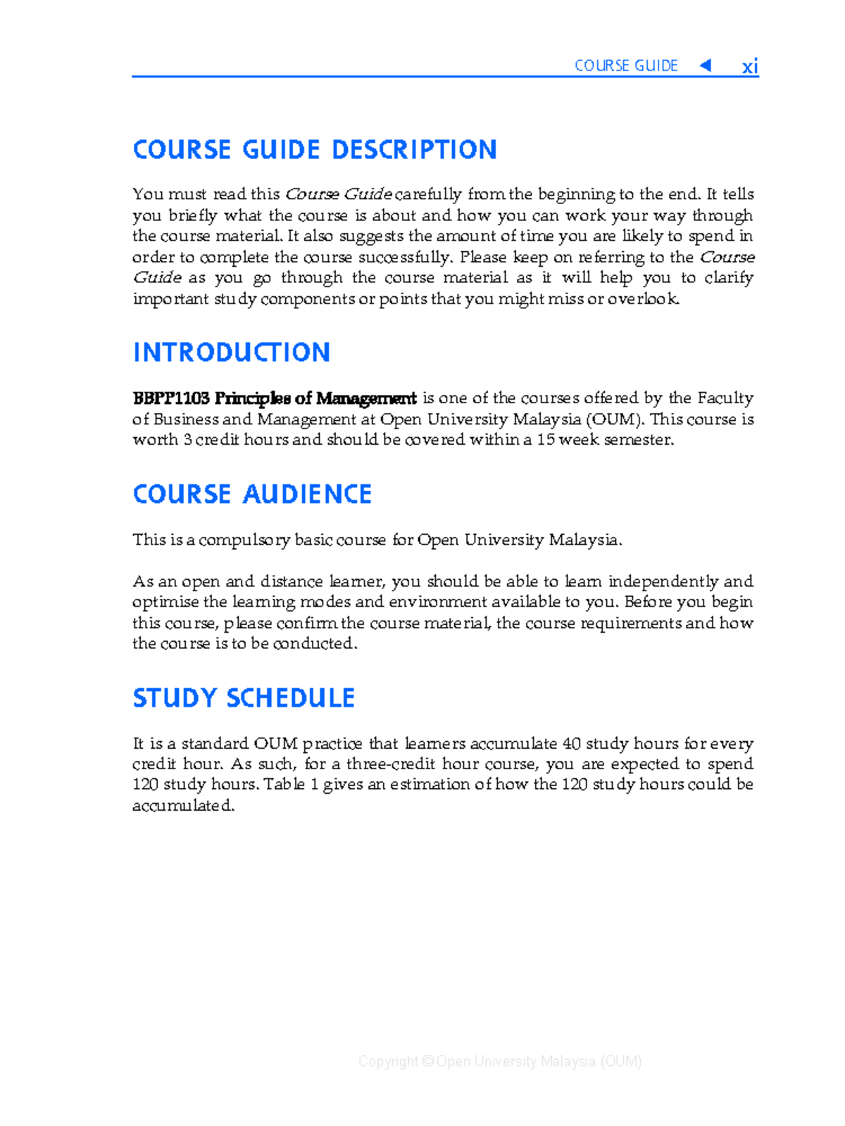 04. BBPP1103 Course Guide - COURSE GUIDE W xi COURSE GUIDE DESCRIPTION ...