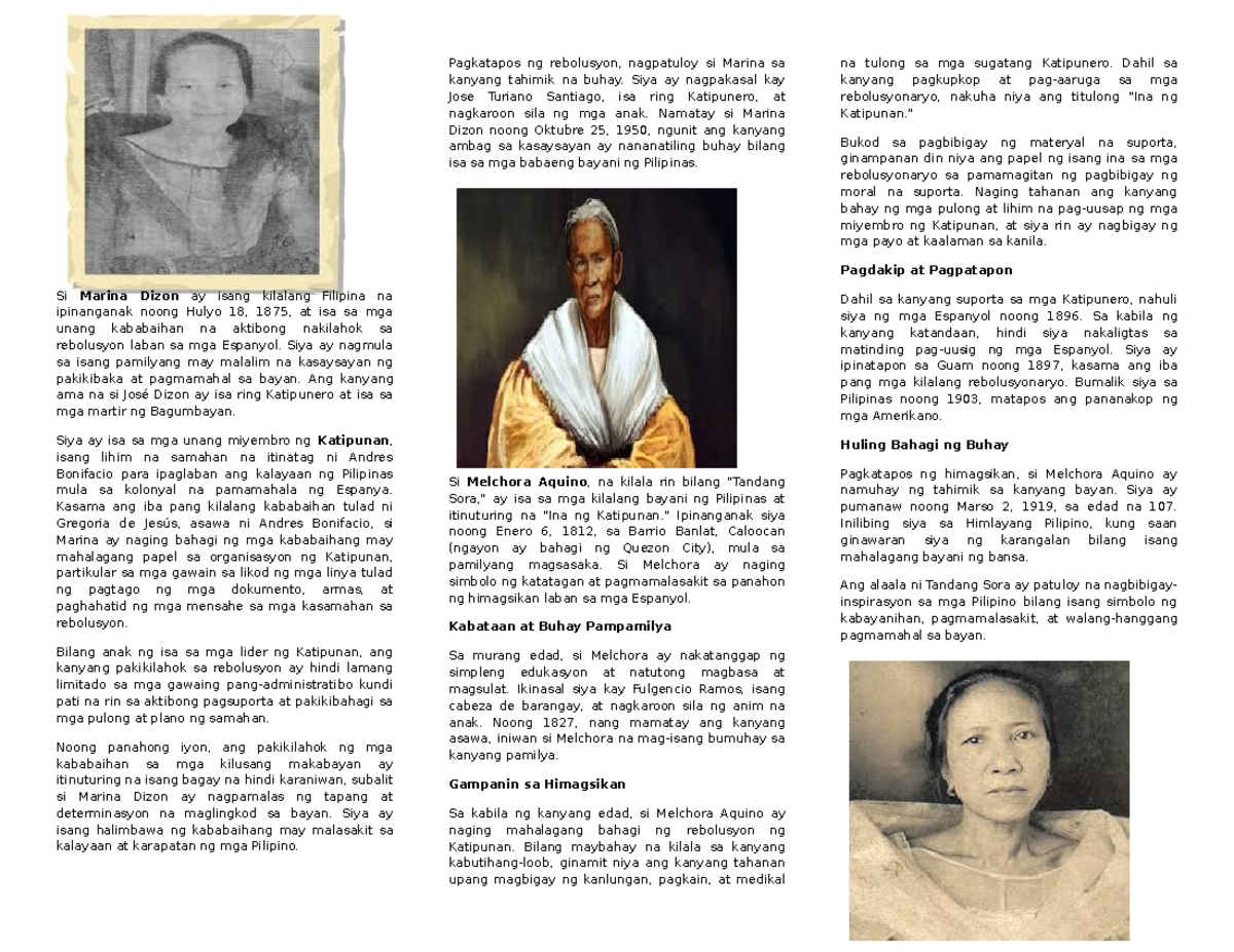 Si Marina Dizon ay isang kilalang Filipina na ipinanganak noong Hulyo 18 - Siya ay nagmula sa ...