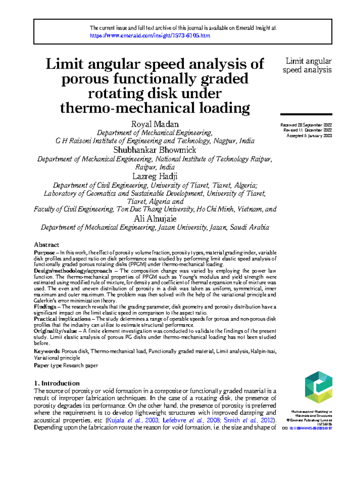 MMMS - Additional Content - Limit angular speed analysis of porous ...