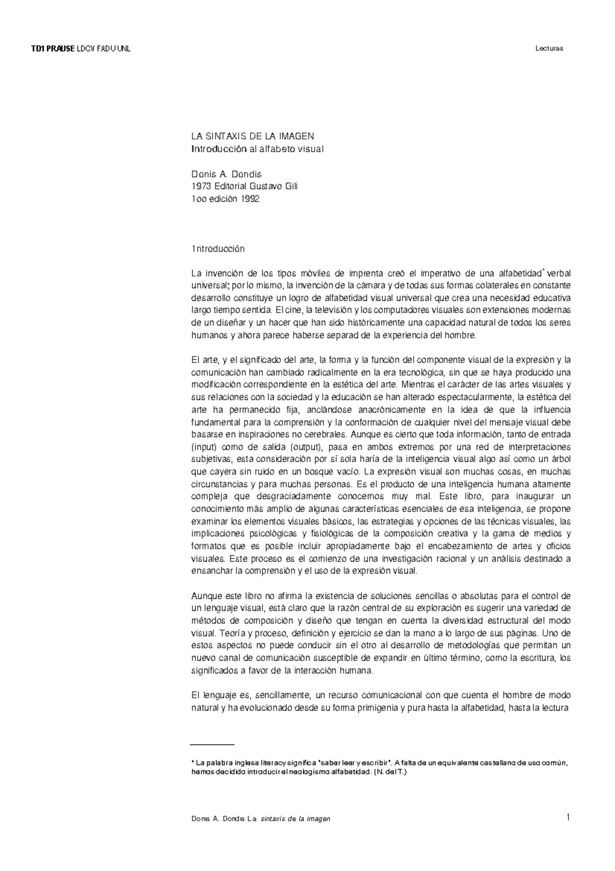 Sintaxis de -la imagen-d-dondis - TD1 PRAUSE LDCV FADU UNL LA SINTAXIS ...