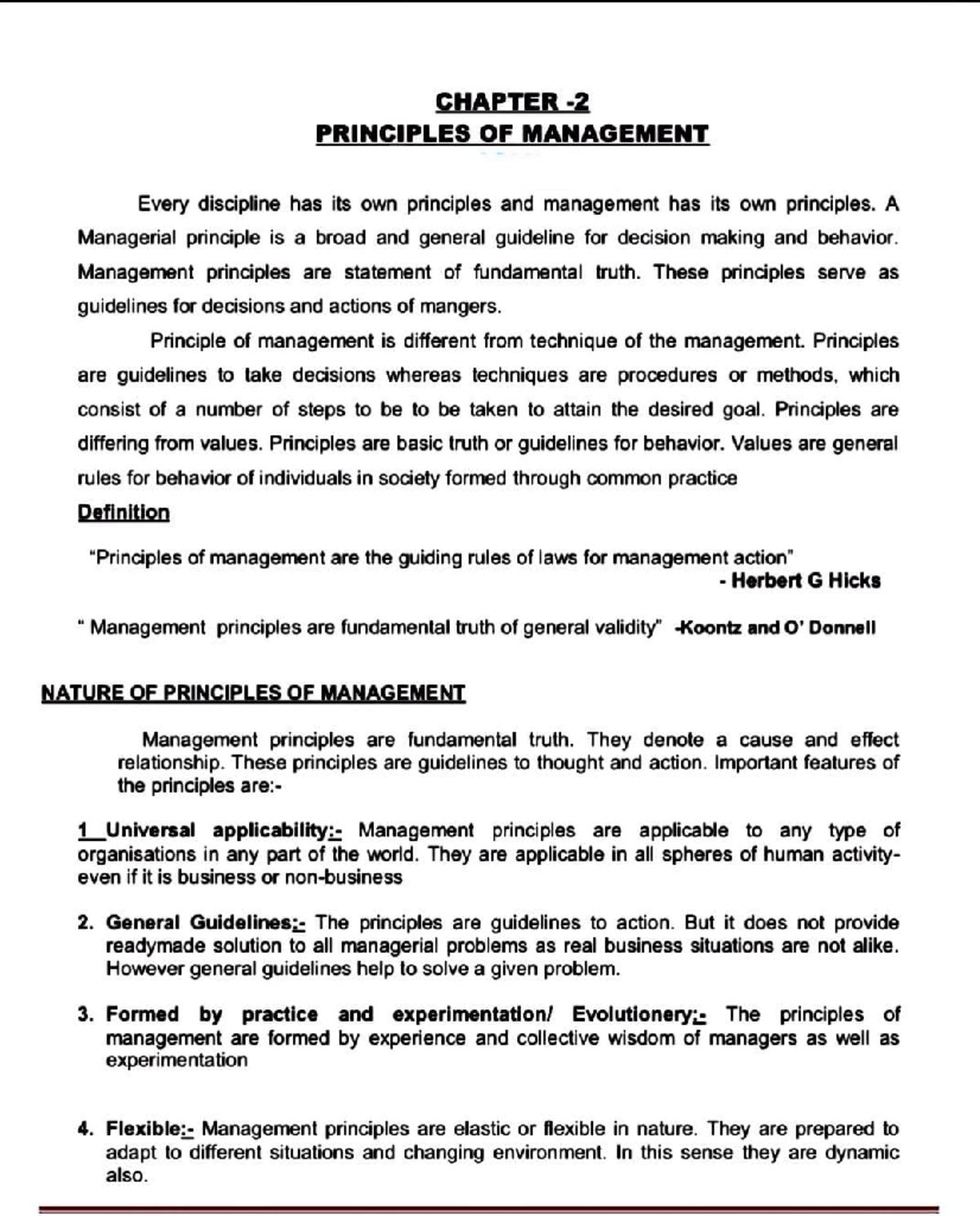 PLUS TWO- Business Studies chapter-2 - CHAPTER- PRINCIPLES OF ...