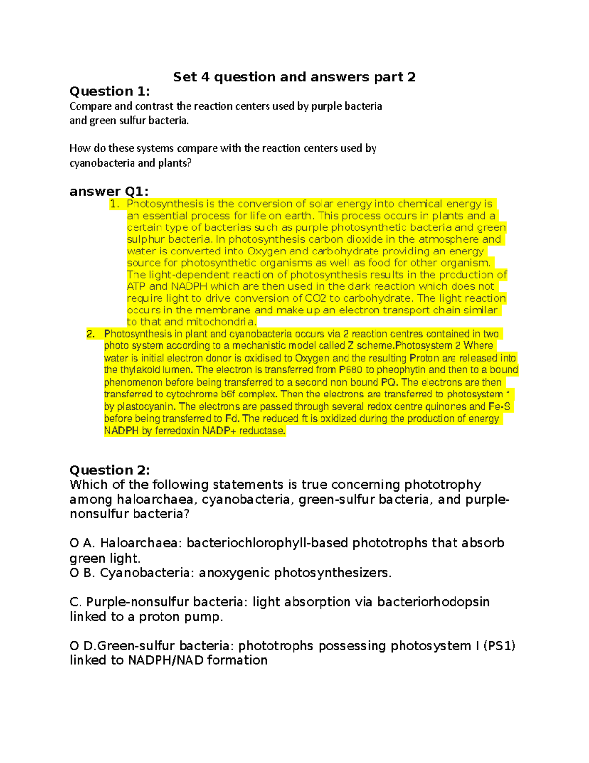 Set 4 question and answers part 2 - Set 4 question and answers part 2 ...