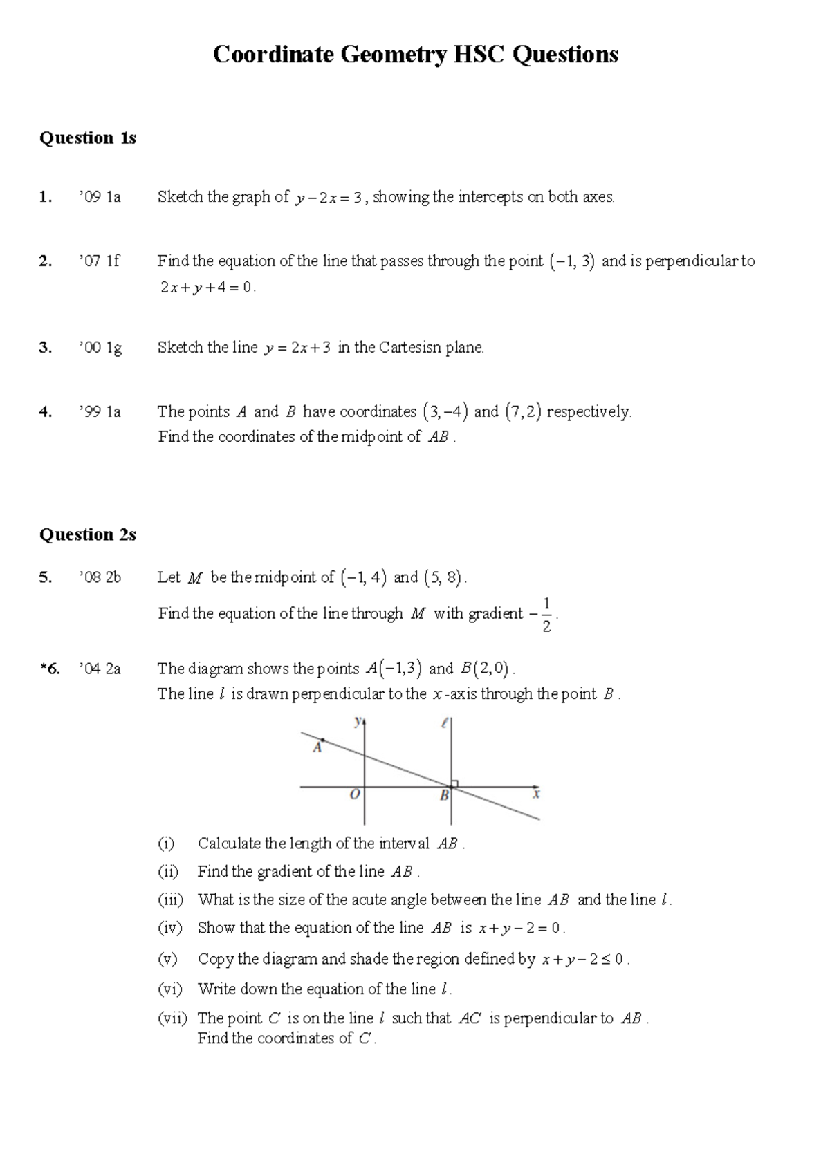 03 - Coordinate Geometry - - Studocu