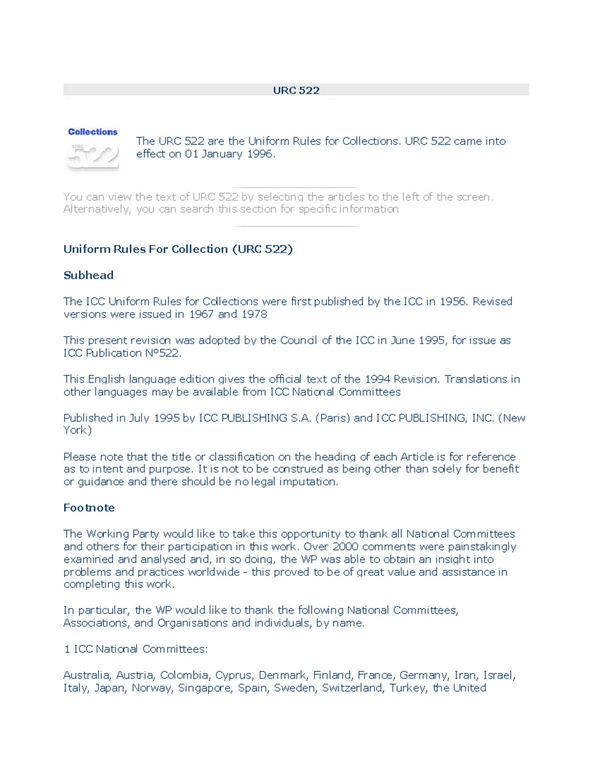 URC522 - bản tiếng anh - URC 522 The URC 522 are the Uniform Rules for ...