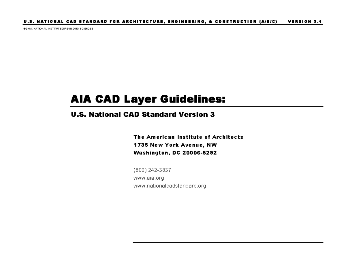 AIALayer Standards - AIA - N A T I O N A L C A D S T A N D A R D F O R ...