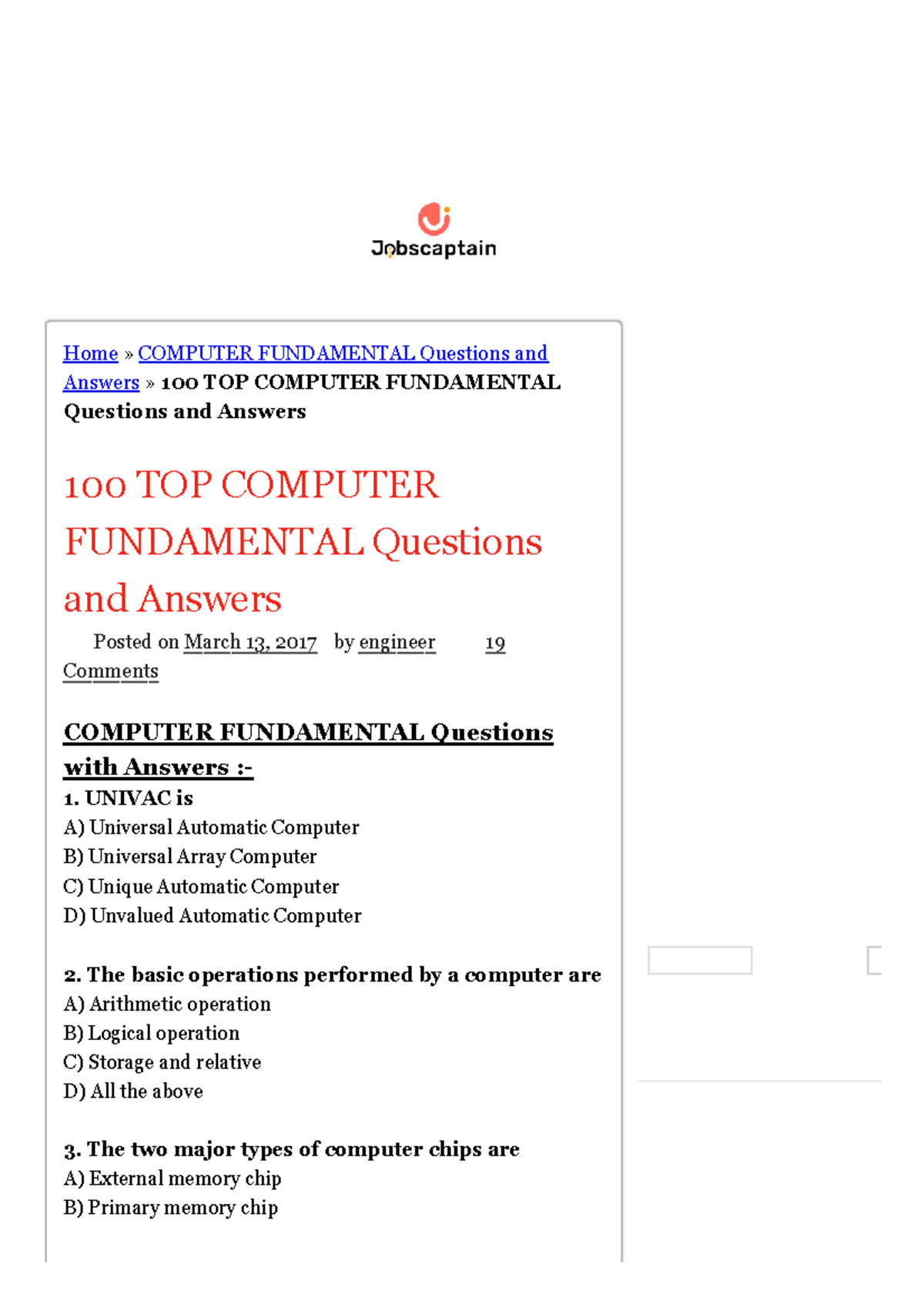 Computer Fundamental Questions with Answ - Home » COMPUTER FUNDAMENTAL ...