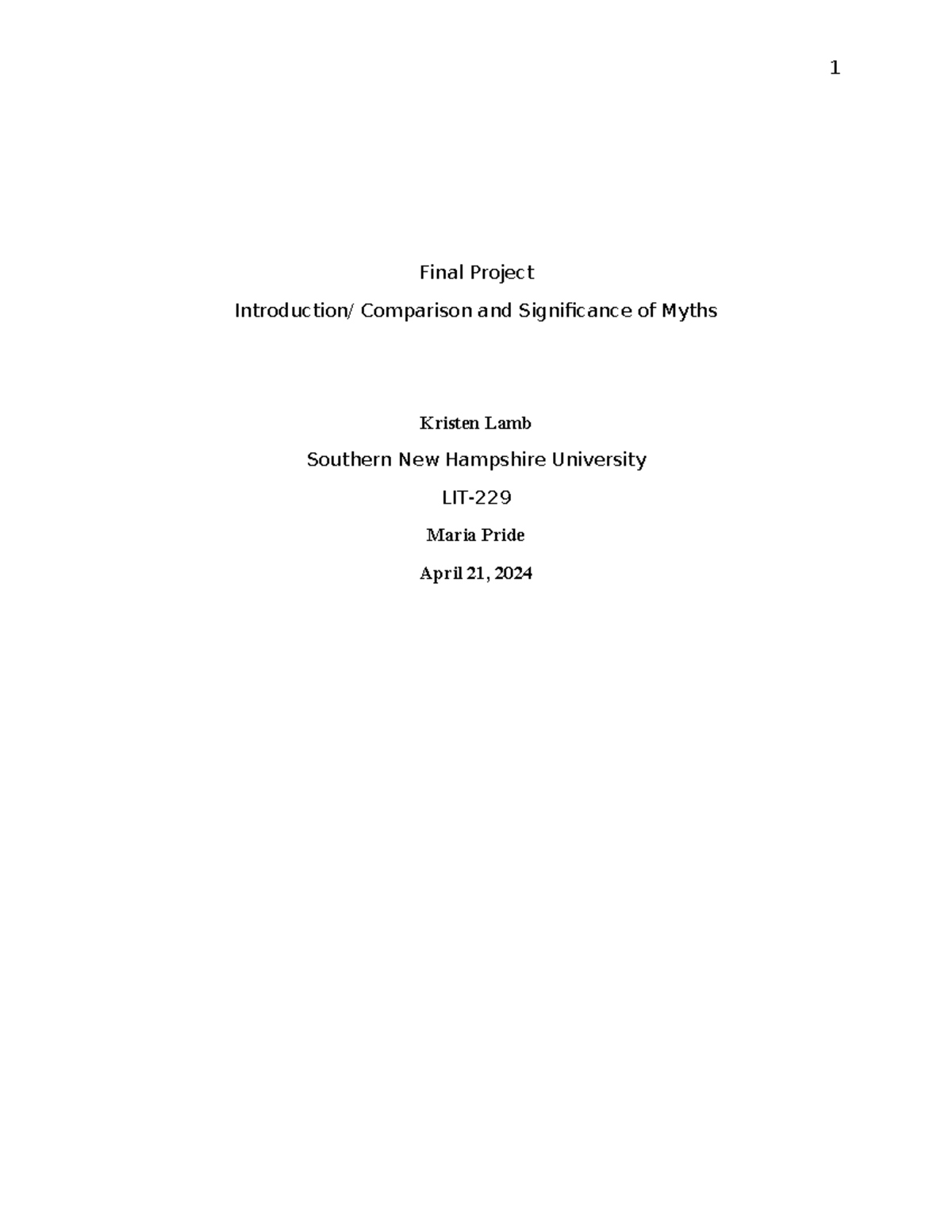 World Mythology Final Project - Final Project Introduction/ Comparison ...