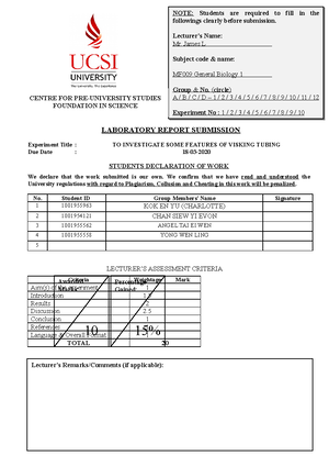 Bio experiment 9 lab report practical - Introduction: Diffusion is the ...
